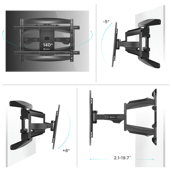 Full Motion Wall Mount for 40-75" TVs ONKRON M6L, Black – Onkron Kenya
